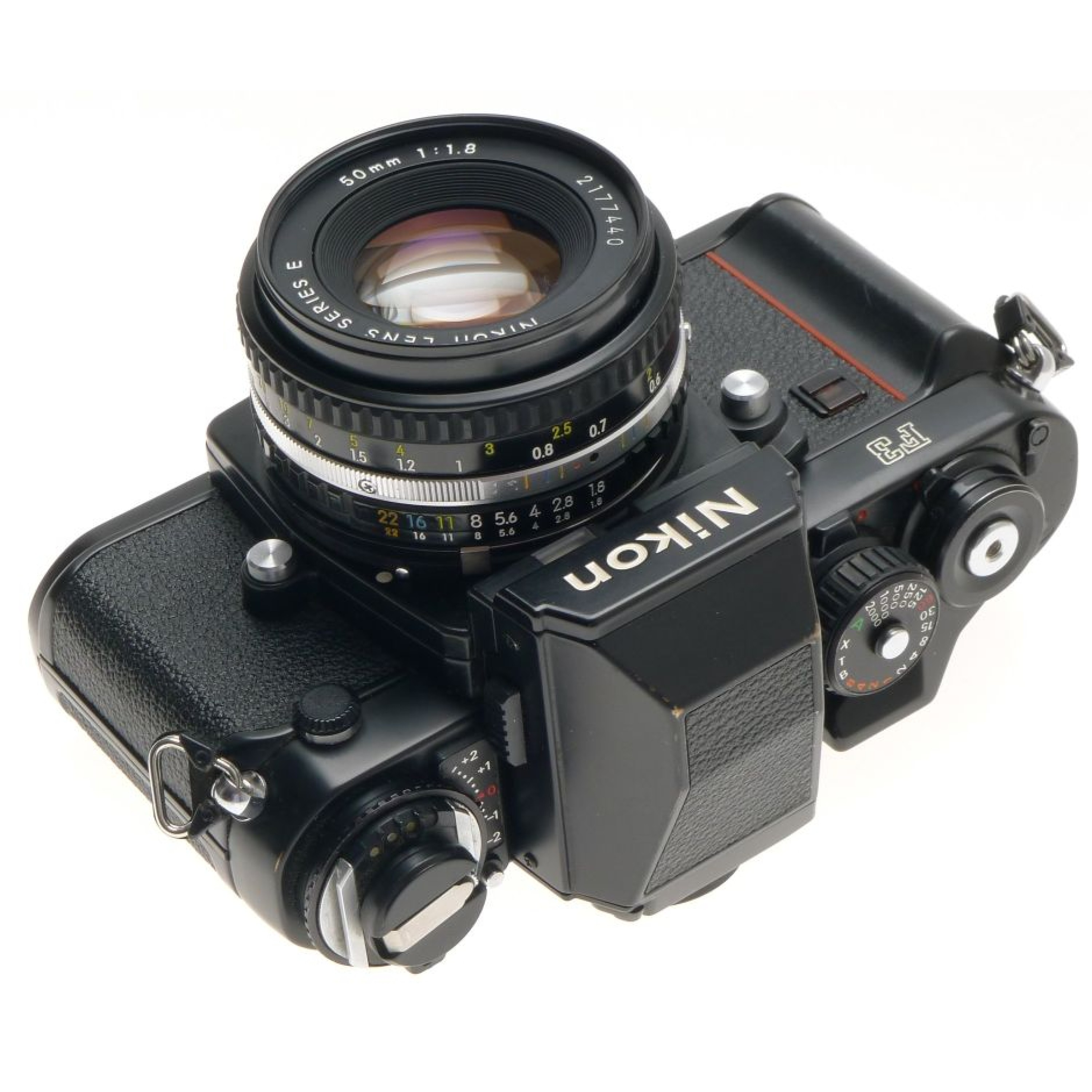 Buy f3 nikon prism 35mm film slr black camera body series 1.8/50mm lens ...