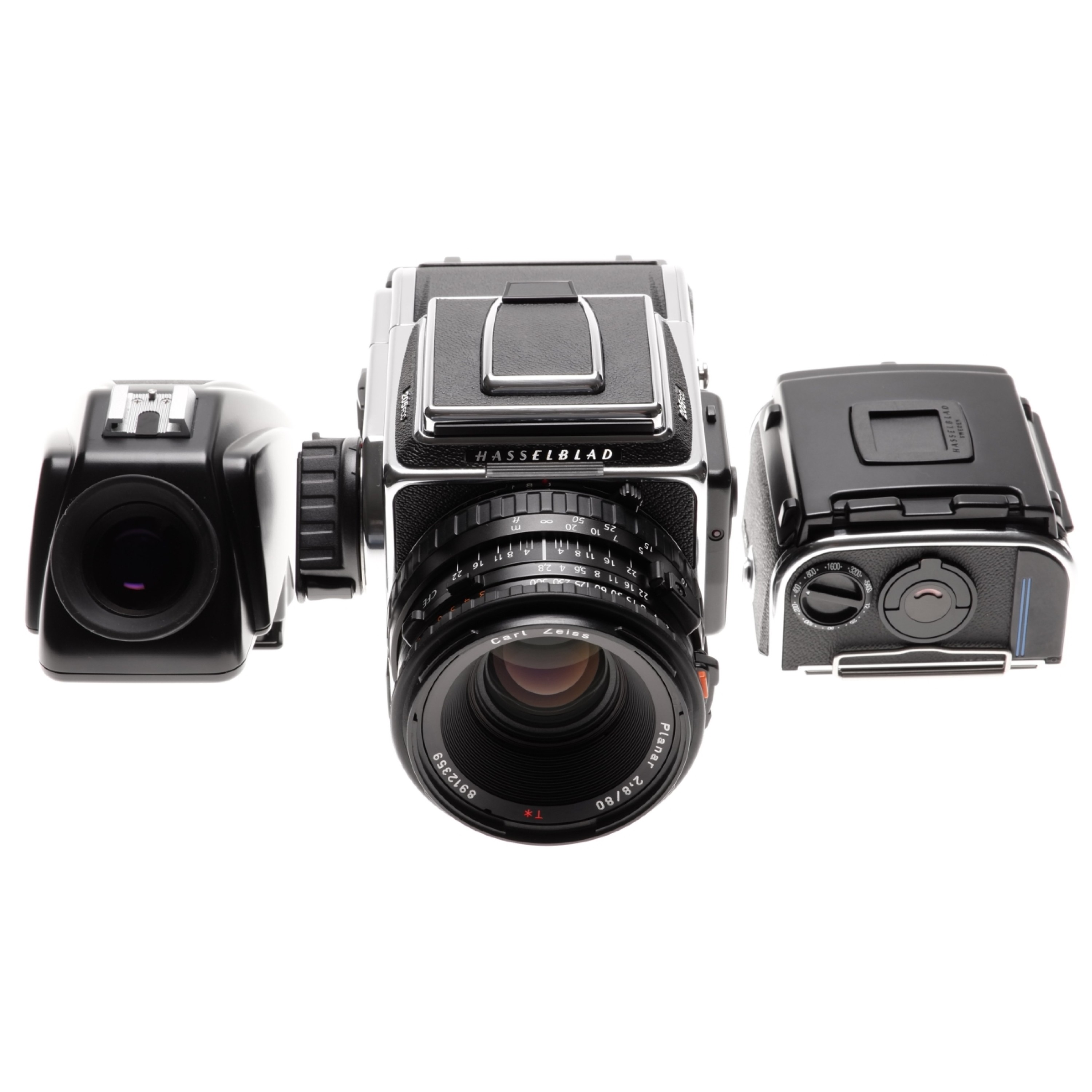 Buy hasselblad 205fcc camera planar 1:2.8/80mm lens 2x e12 6x6 backs ...