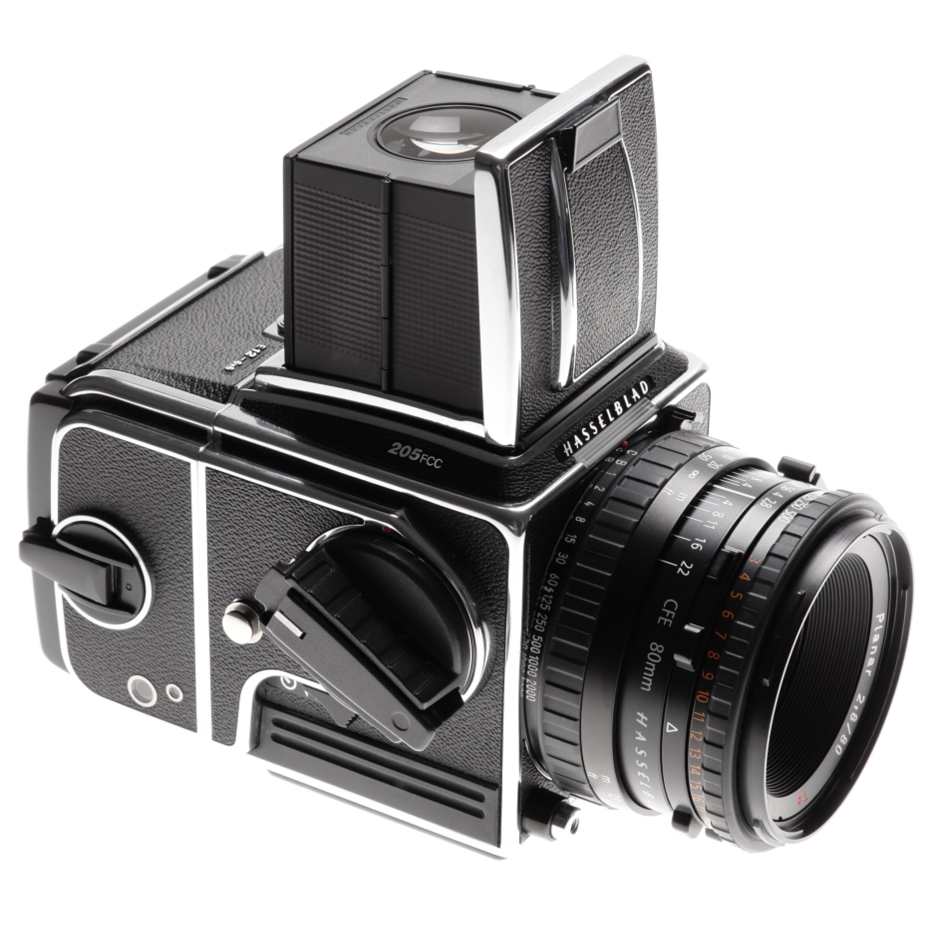 Buy hasselblad 205fcc camera planar 1:2.8/80mm lens 2x e12 6x6 backs ...