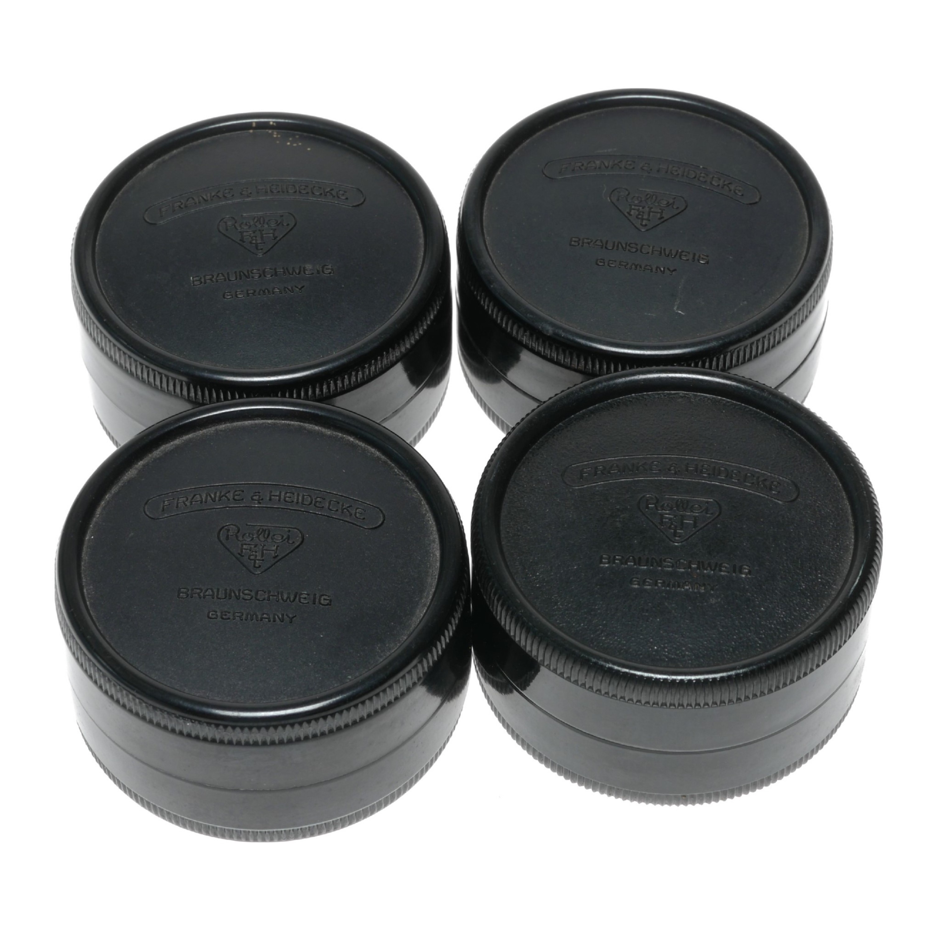 Buy rolleiflex tlr vintage film camera set of 4 bakelite containers ...