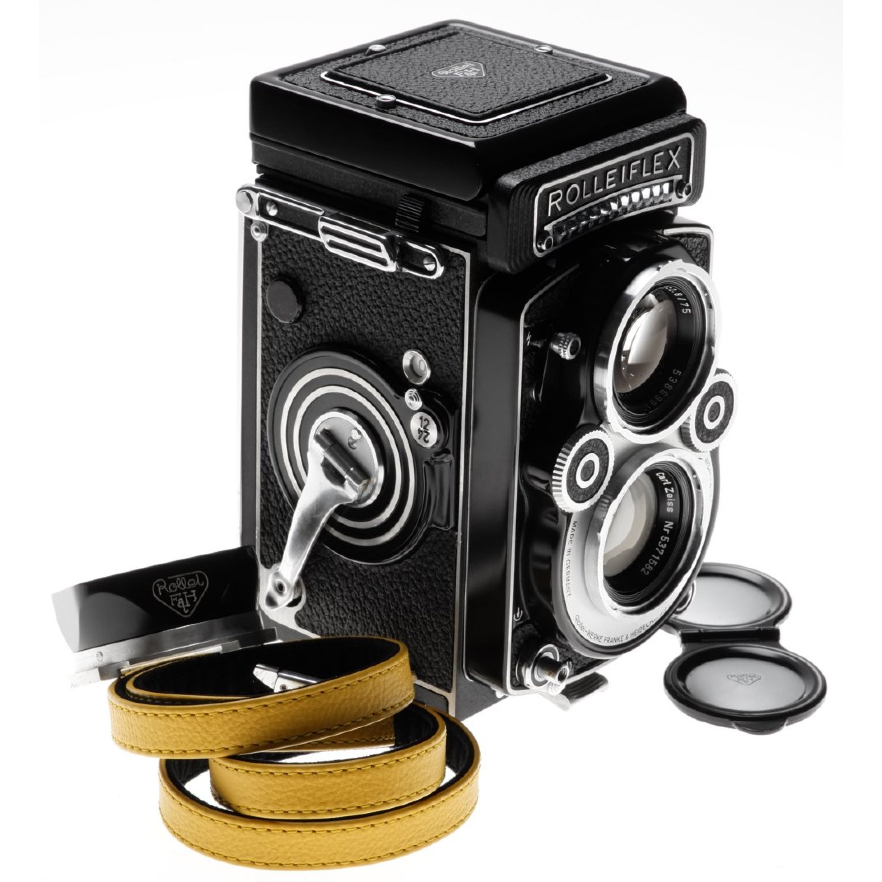 Buy rolleiflex tlr white face camera 3.5f rare mint- 12/24 zeiss planar ...