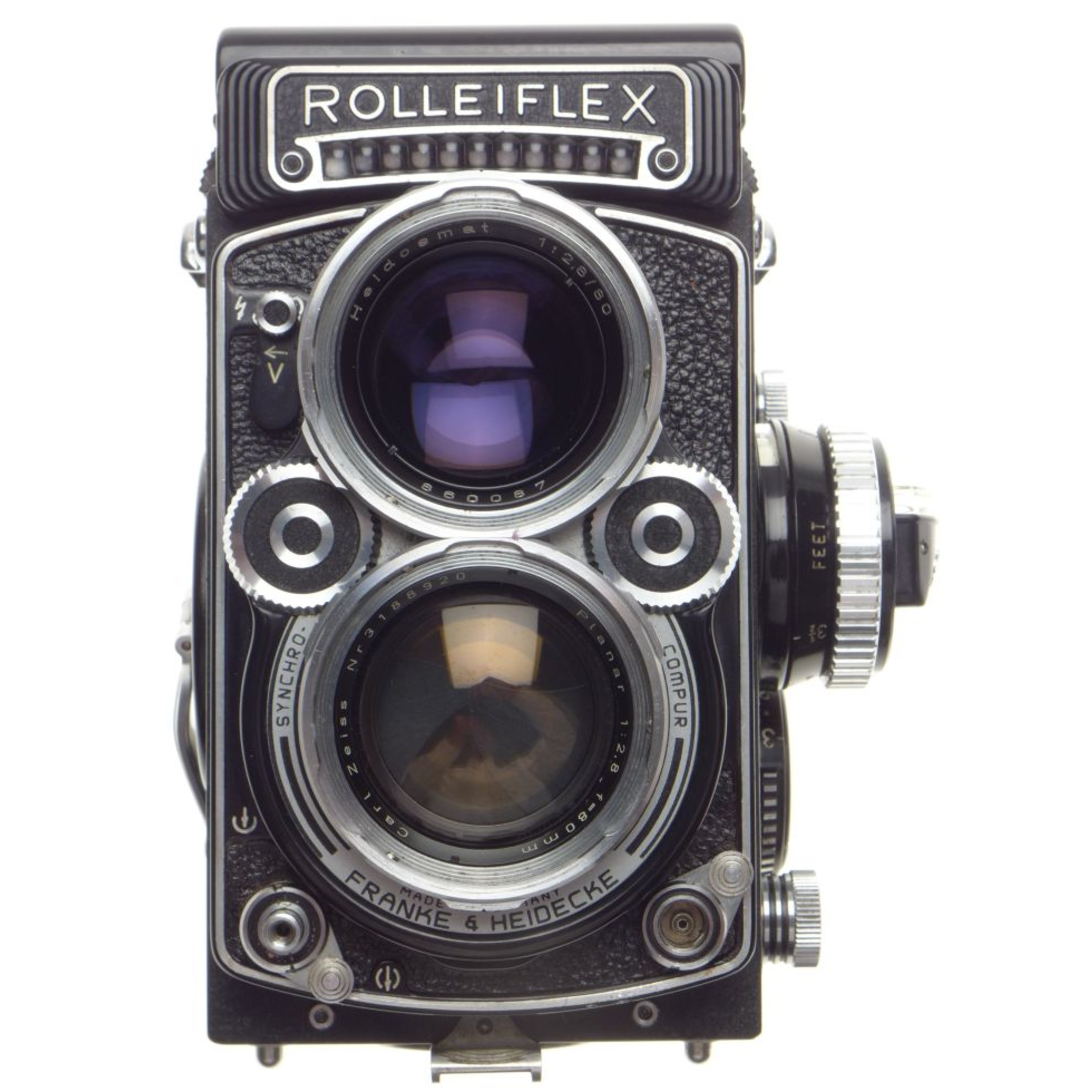 Buy rolleiflex 2.8f tlr camera zeiss planar 2.8/80mm lens prism plate ...