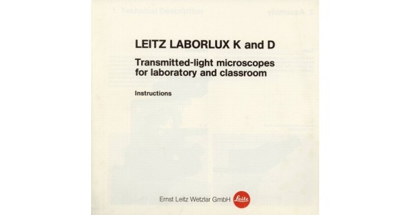 Buy leitz laborlux k and d microscope instructions for use | vintage ...