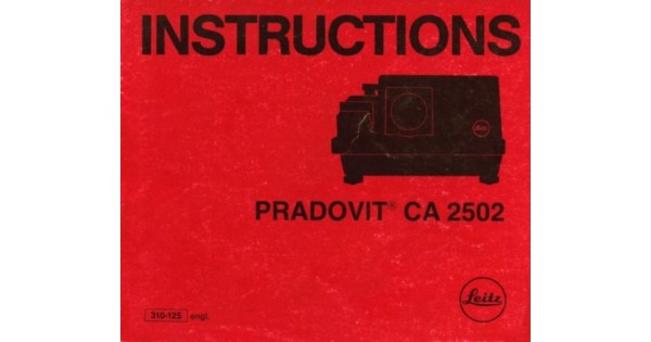 Buy leitz instructions user manual prodavit ca 2502 leica | vintage ...
